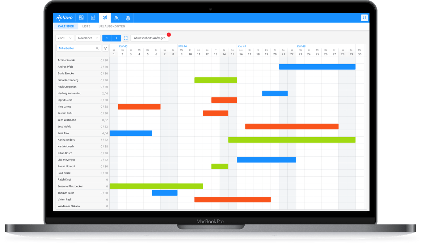 Personaleinsatzplanung Software | Aplano
